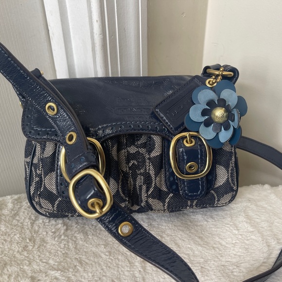 Coach | Bags | Coach Denim Crossbody Bag Euc | Poshmark